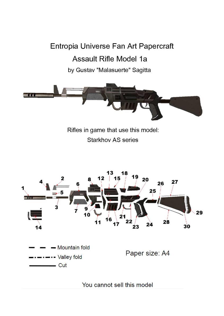 File:Papertropia Papercraft Assault Rifle Model 1a blueprint.pdf ...